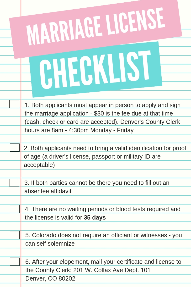 Obtaining a Marriage License in Colorado | Colorado Elopement ...